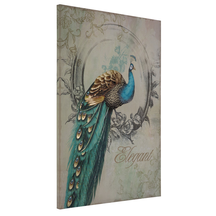 Ophelia And Co Peacock Poise I Print On Canvas And Reviews Wayfair